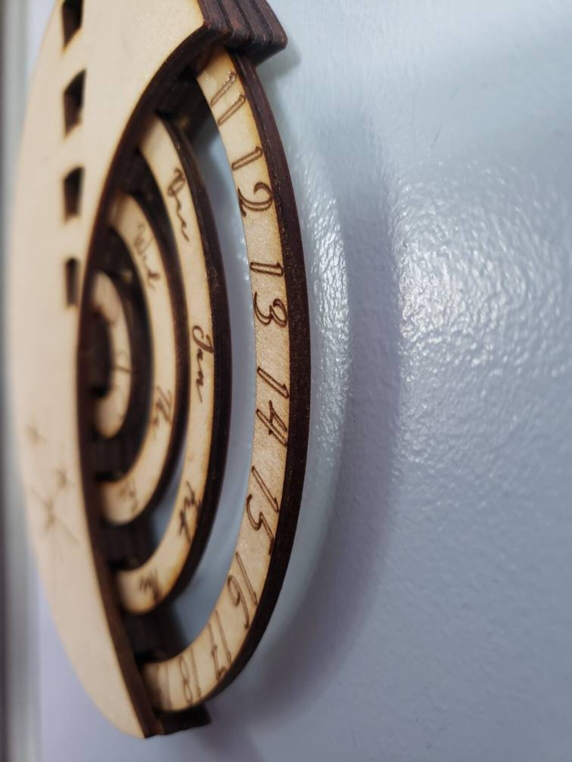 Perpetual Wooden Crescent Moon Calendar - Etsy