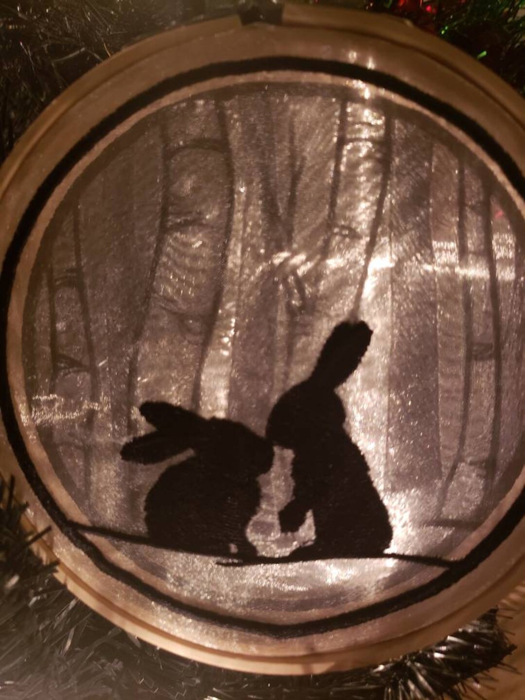 Snowy Bunny Rabbit Scene Shadowbox Ornament or Wall or Window Decor - Etsy