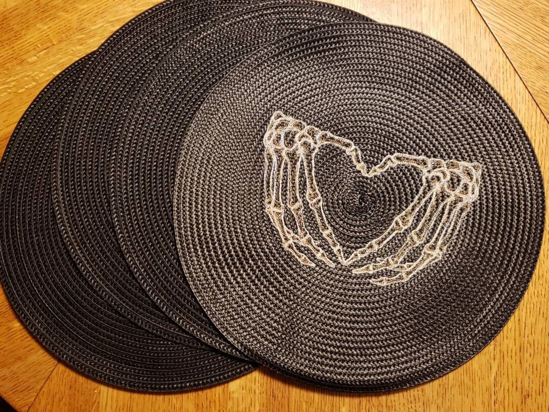 Skeleton Hands Placemat Set - You Choose the Quantity - Etsy