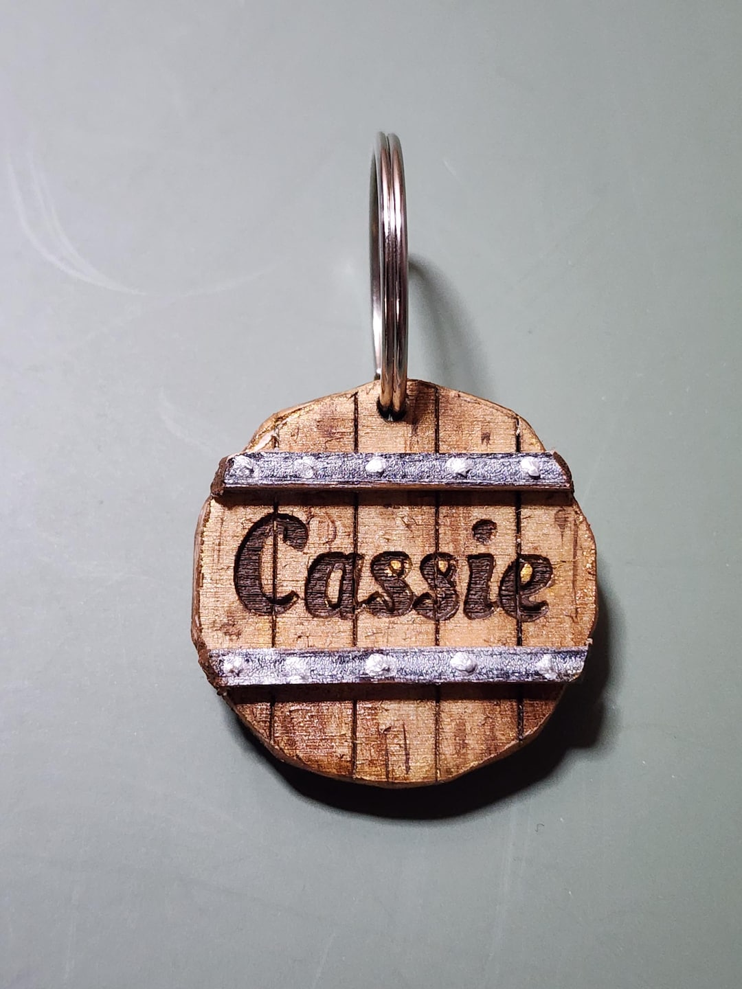 Personalized Wine Barrel Dog ID Tag - Etsy