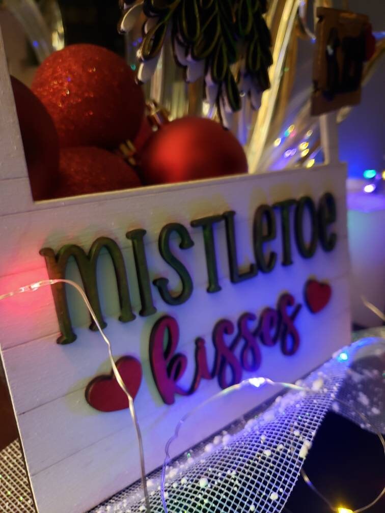 Mistletoe Kisses Booth Sign Photo Opportunity and Display Art - Etsy