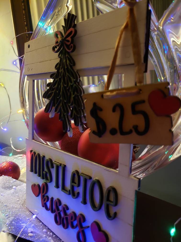 Mistletoe Kisses Booth Sign Photo Opportunity and Display Art - Etsy
