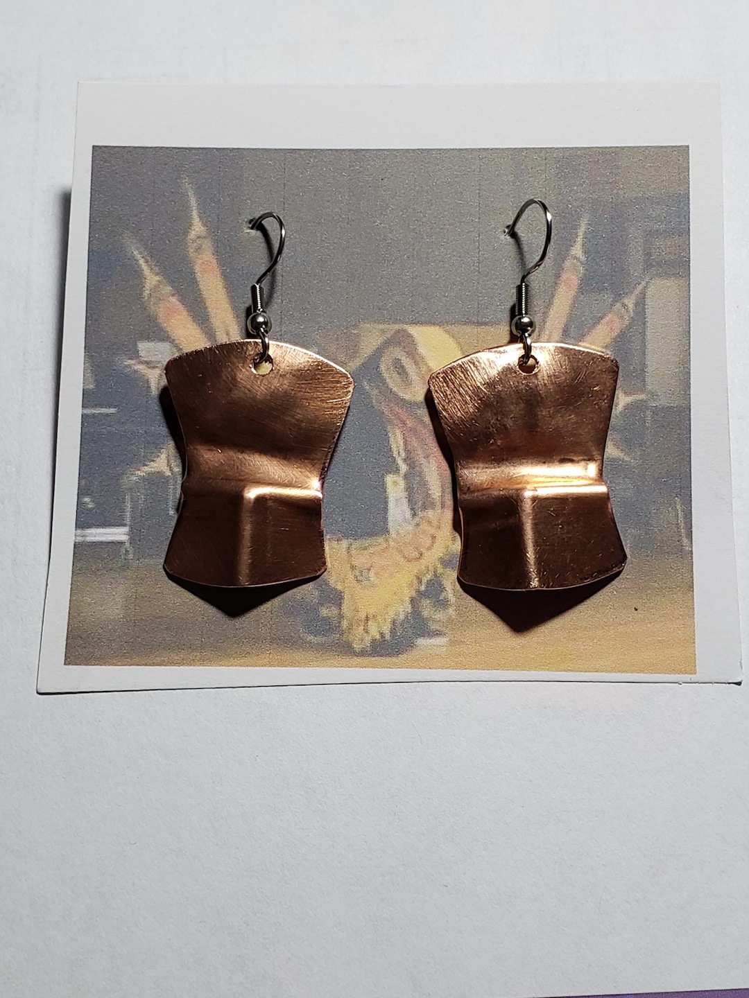 Tlingit Made, Hand Hammered Copper Tiannah Earrings With or Without ...