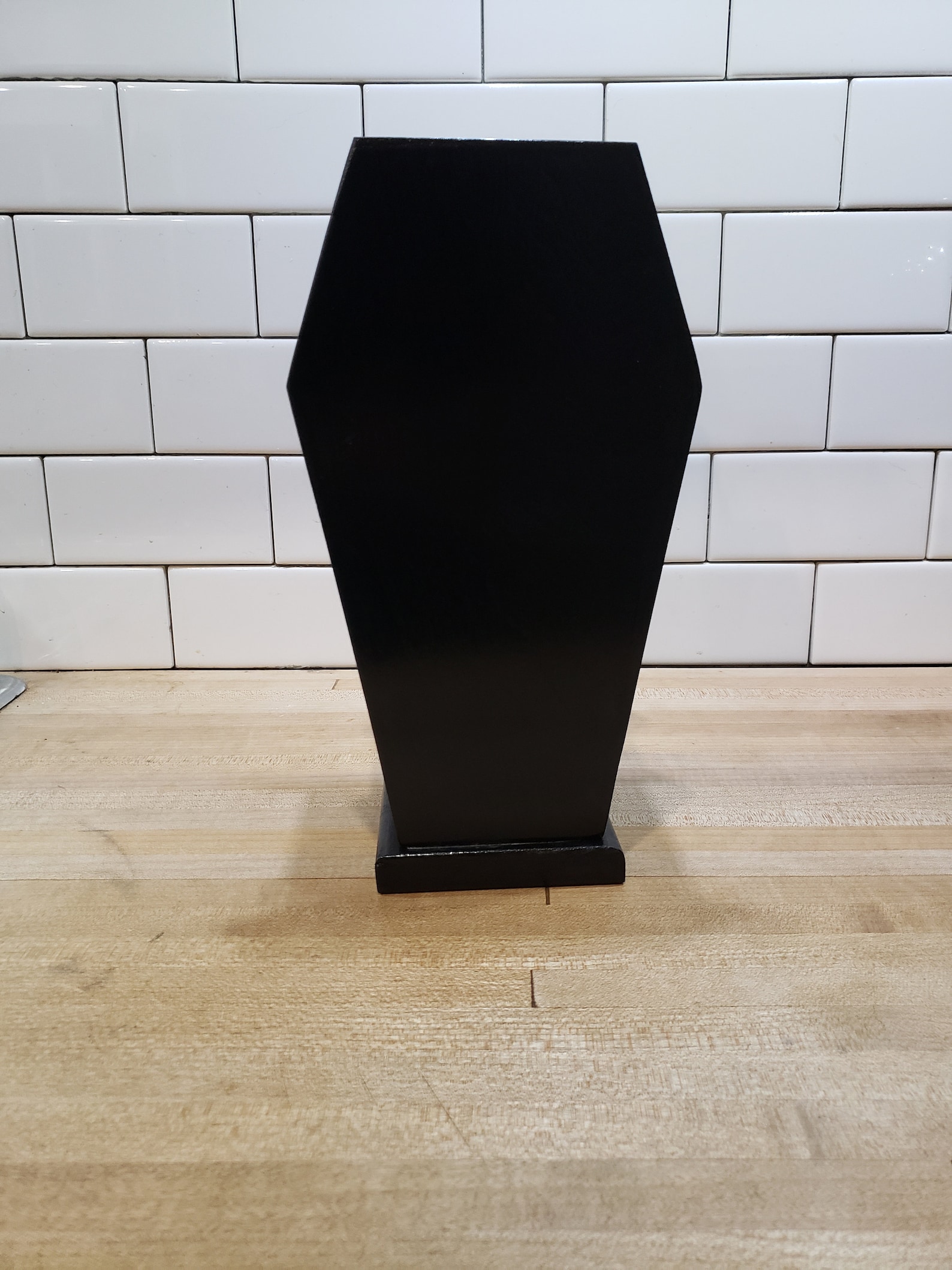 Wooden Urn Coffin Kitchen Utensil Holder Gothic Goth Horror Graveyard ...