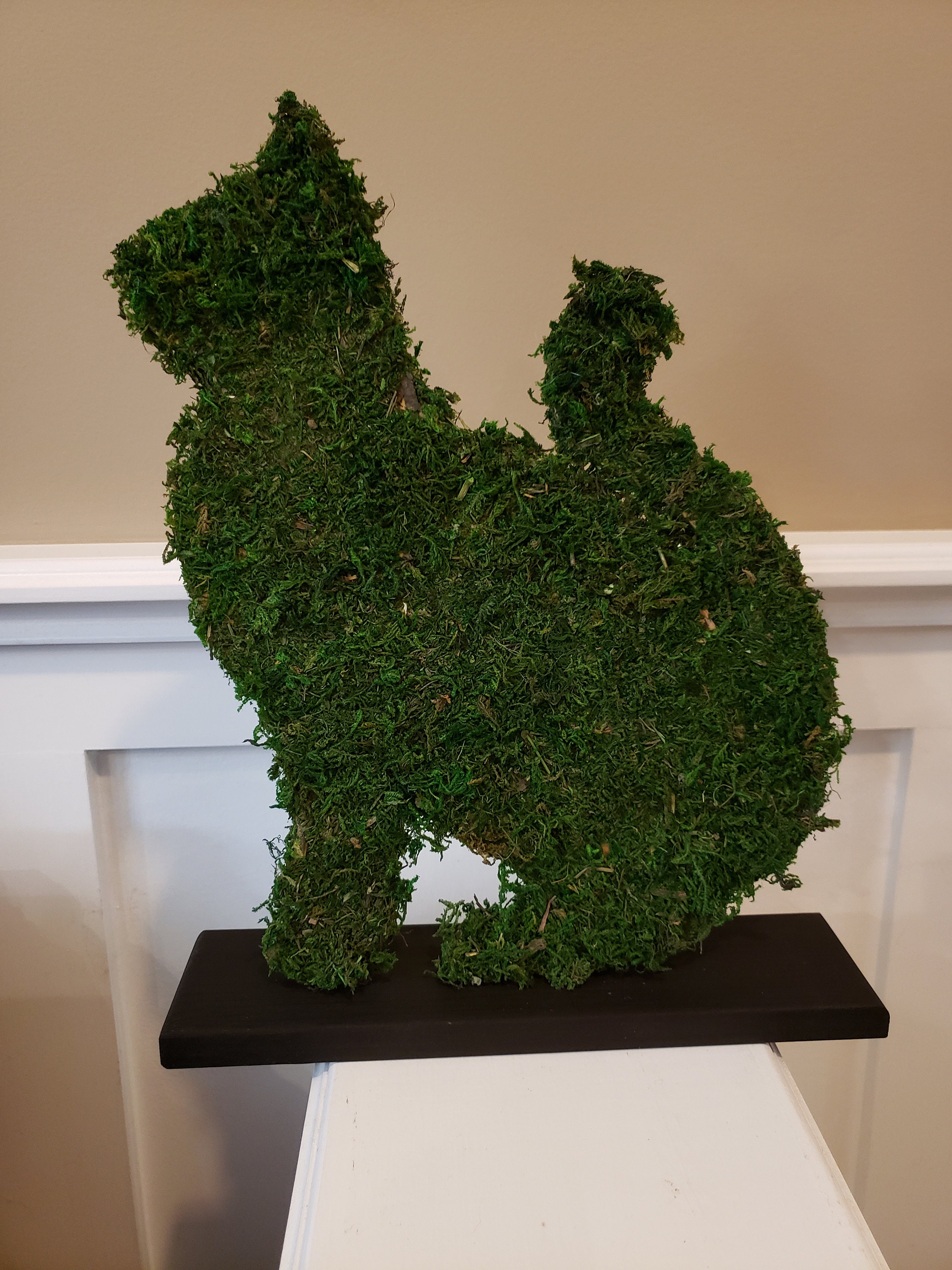 Cat Topiary Silhouette Kitten Hand Made Indoor Art Decor - Etsy