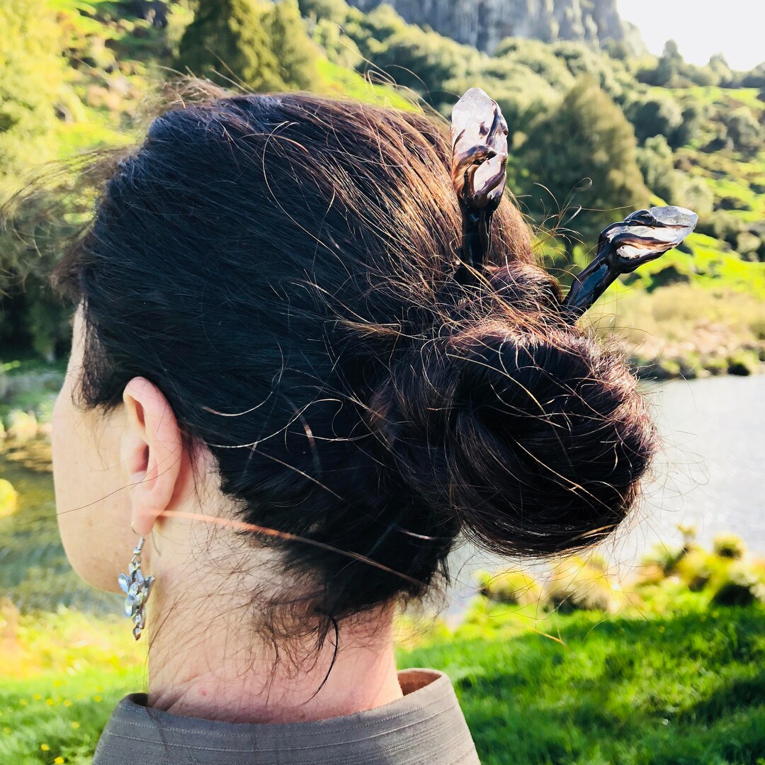 2 Wizard's Staff Hair Sticks (matched Set) Sir William W. Real Quartz ...