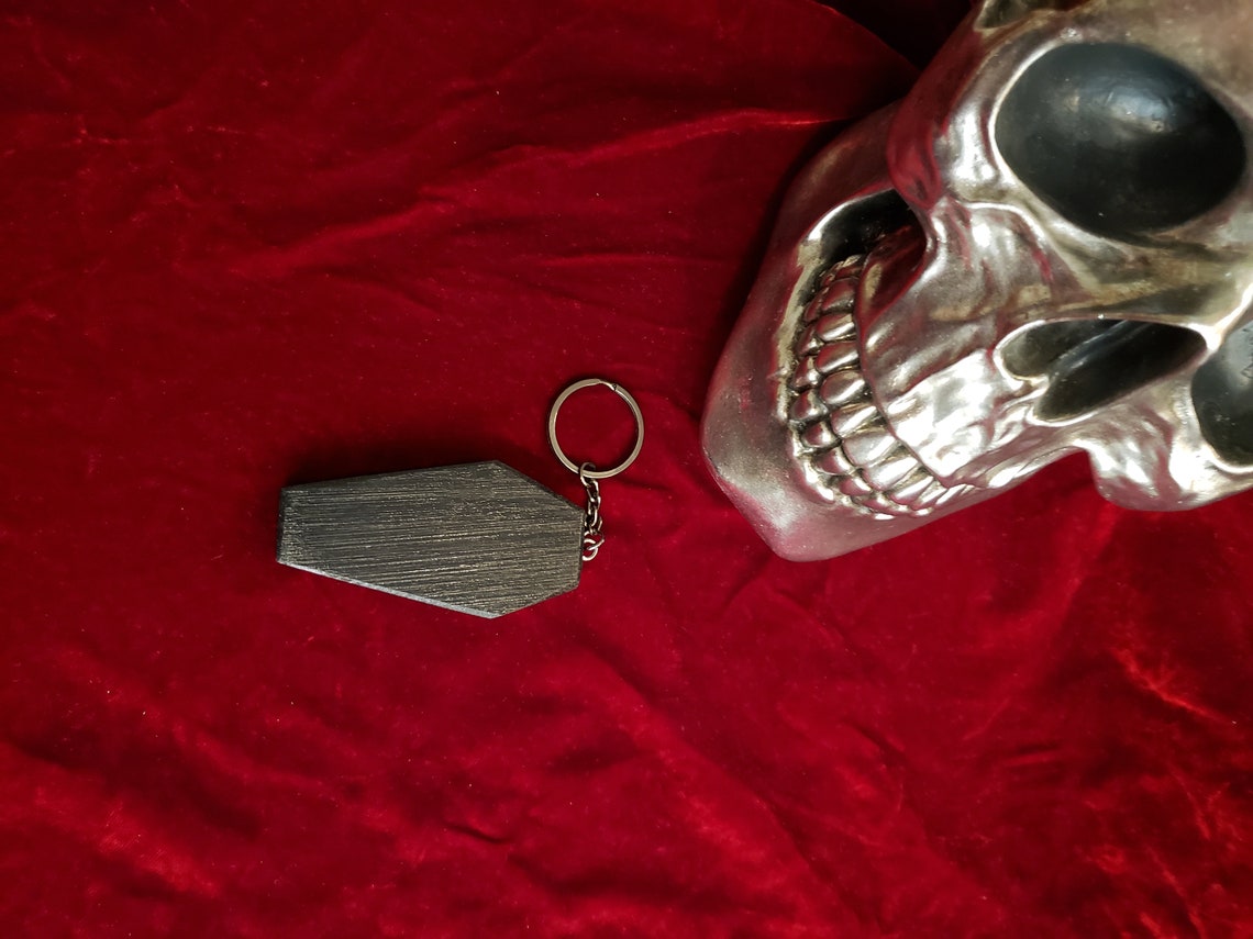 Wooden Coffin Key Ring Handmade - Etsy