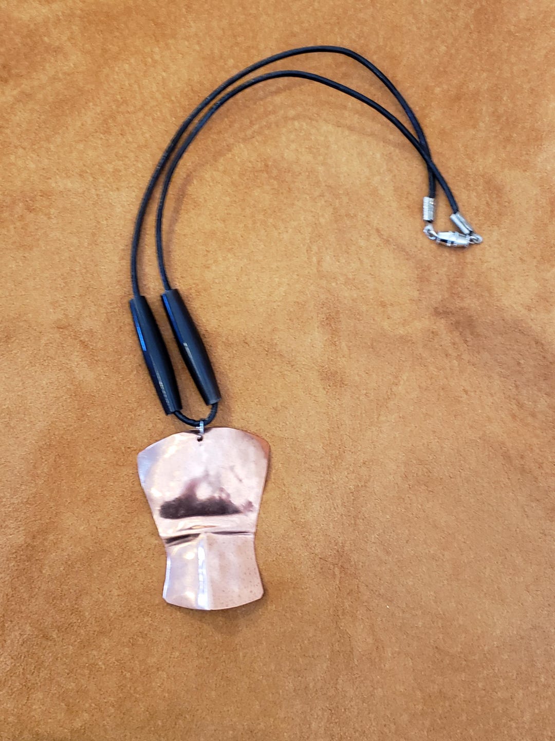 Tlingit Made , Hand Hammered Copper Tinnah With Horn Necklace Alaskan ...