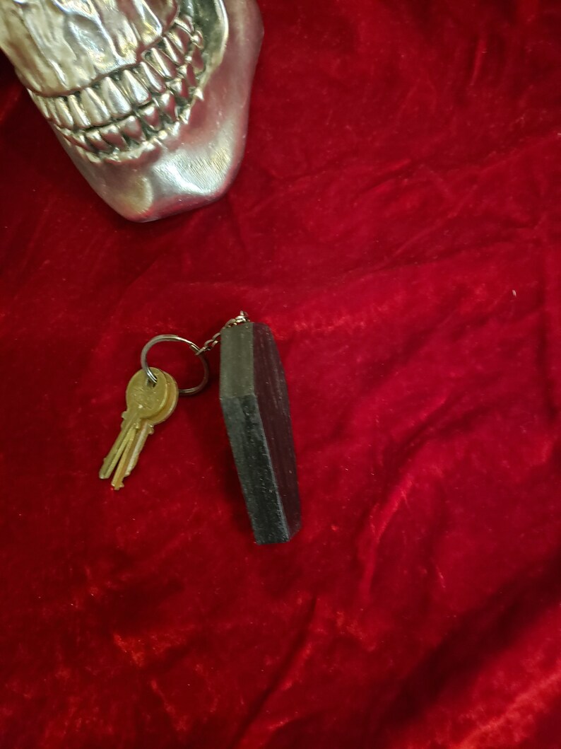 Wooden Coffin Key Ring Handmade - Etsy