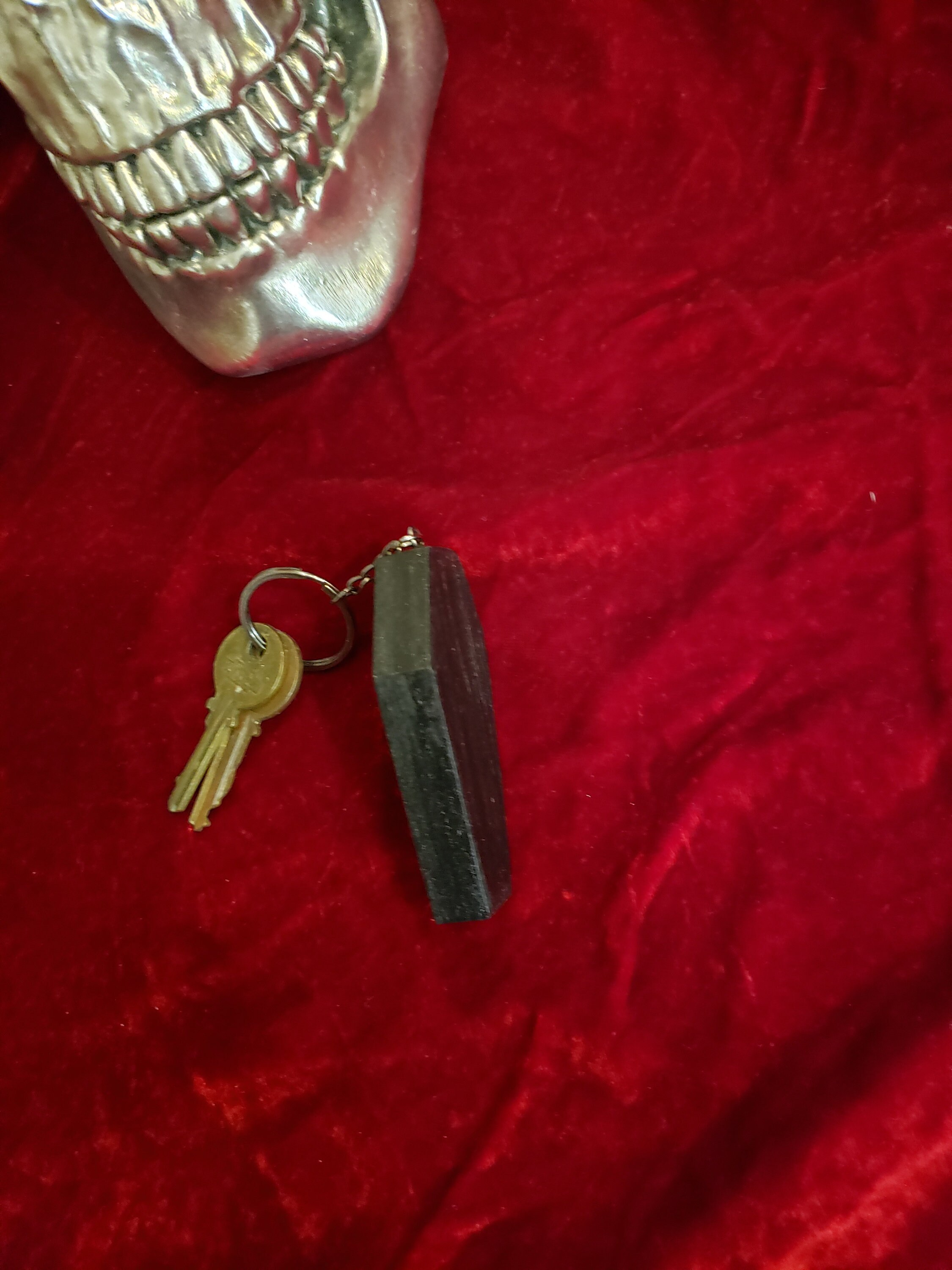 Wooden Coffin Key Ring Handmade - Etsy