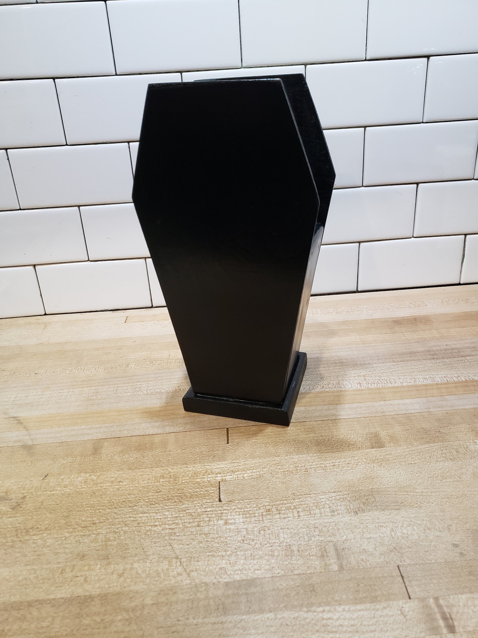 Wooden Urn Coffin Kitchen Utensil Holder Gothic Goth Horror Graveyard ...