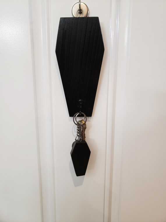 Wooden Coffin Key Rack / Jewelry Organizer / Kitchen Oven Mitt | Etsy