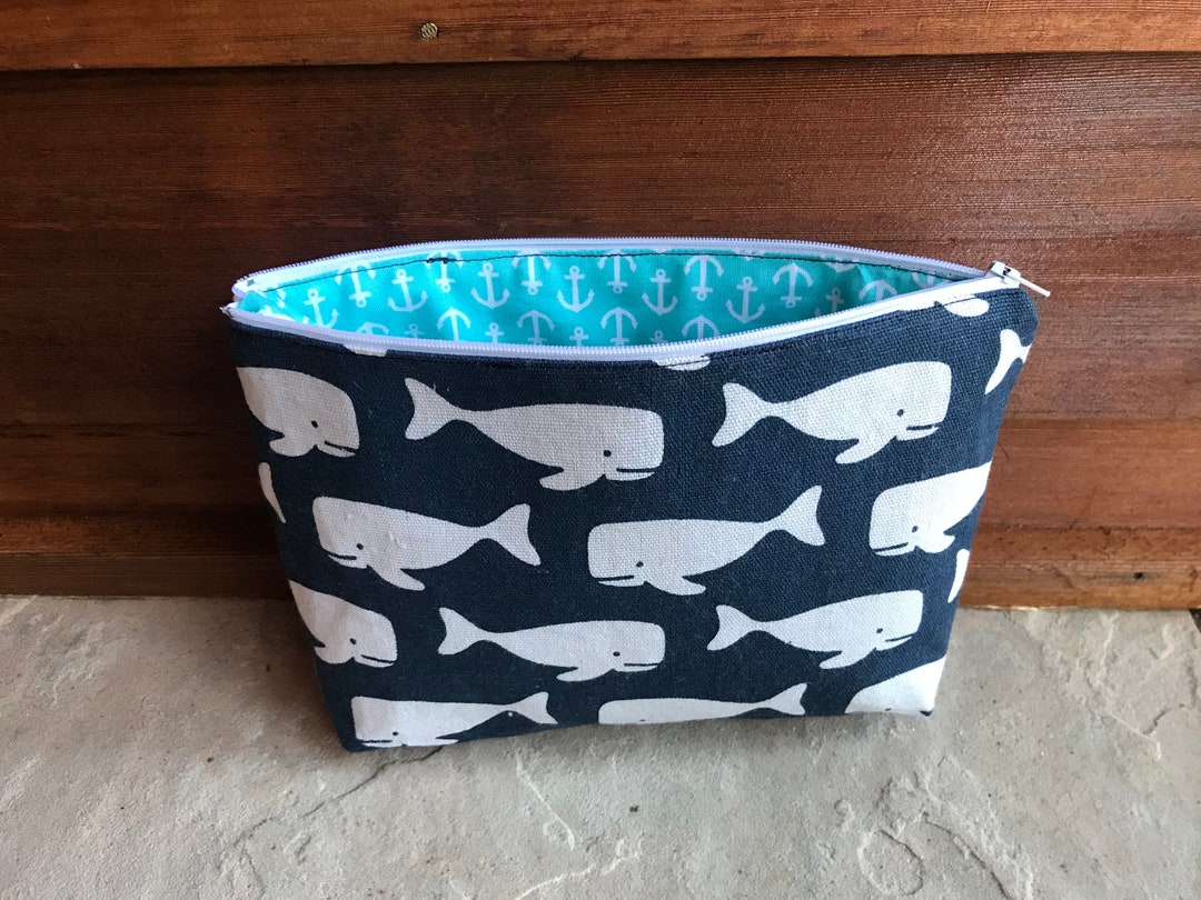 Whale,hedgehog Zipper Pouch - Etsy