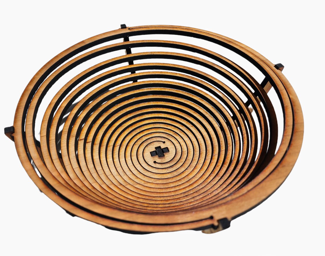 Large Round Spiral Basket, 1/4 Inch (5 Mm) Thick - Laser Design Files ...