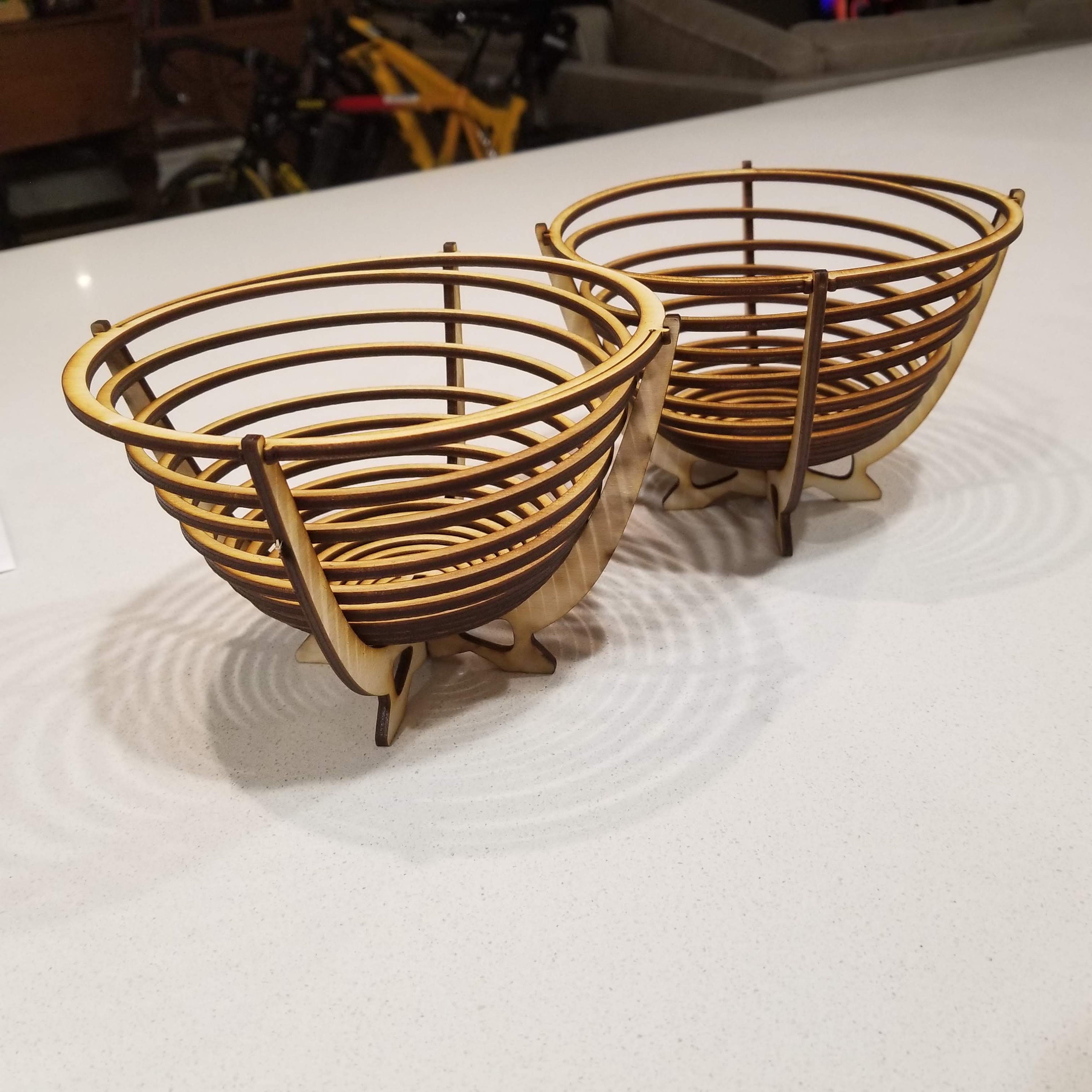 Small 6 Inch Round Spiral Basket Design File Laser Ready - Etsy
