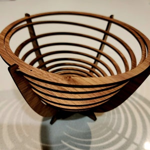 Small (6 Inch) Round Spiral Basket - Design File, Laser Ready! Perfect ...