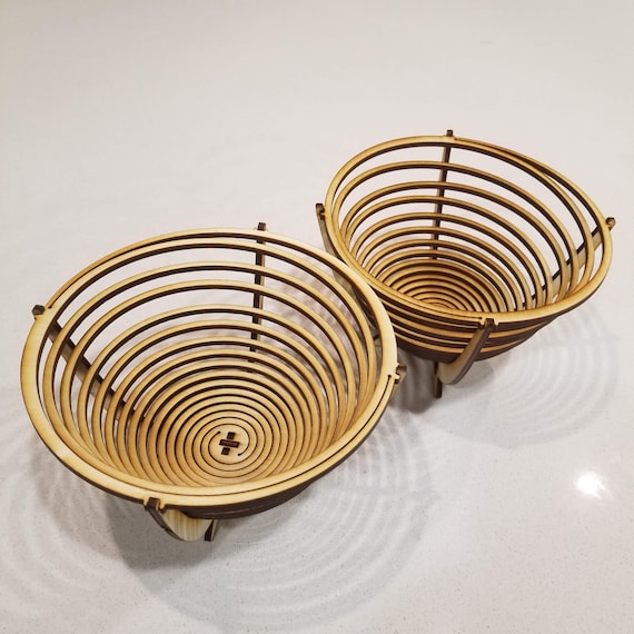 Small 6 Inch Round Spiral Basket Design File Laser Ready - Etsy