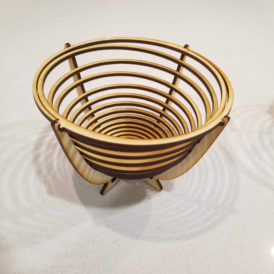 Small 6 Inch Round Spiral Basket Design File Laser Ready - Etsy