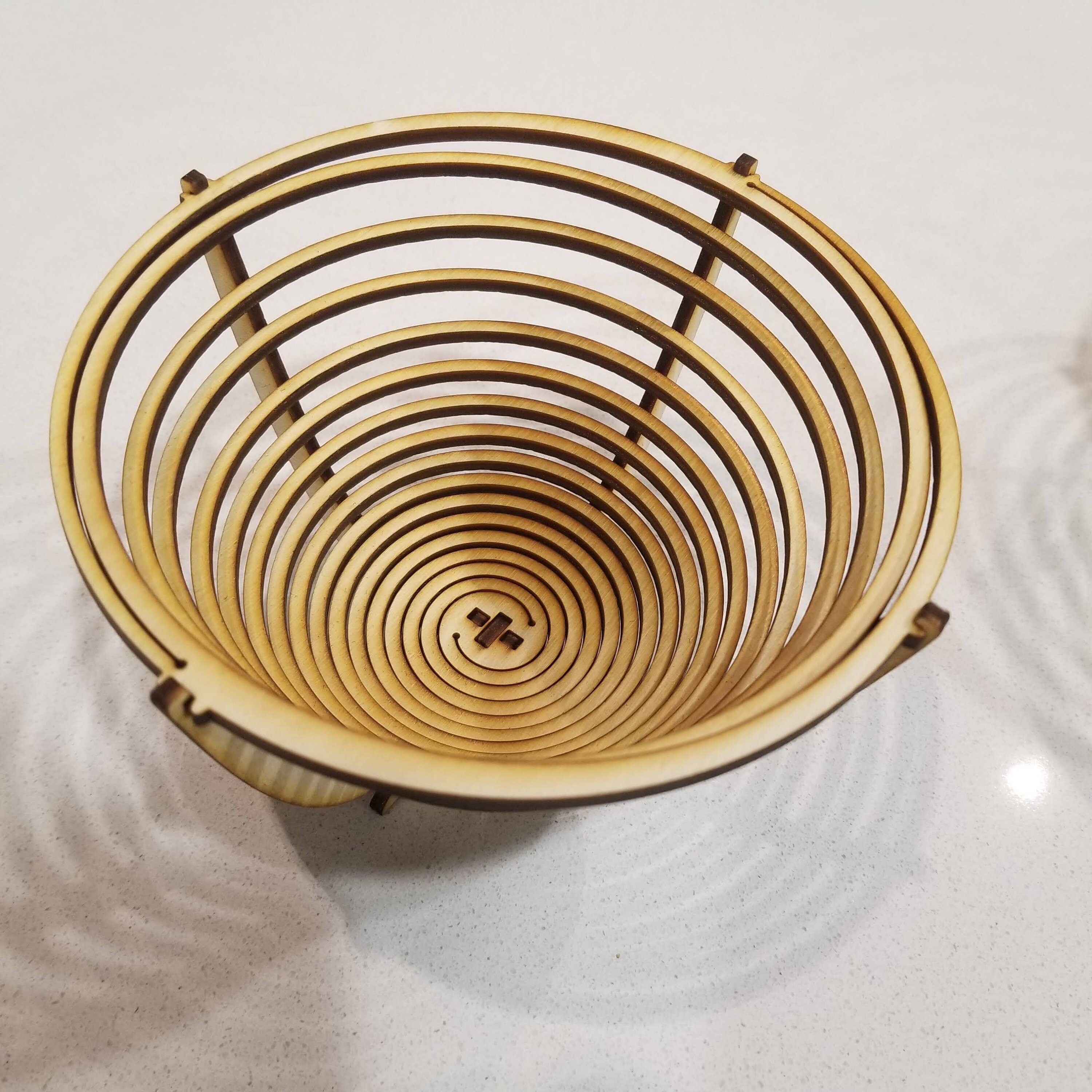 Small 6 Inch Round Spiral Basket Design File Laser Ready - Etsy