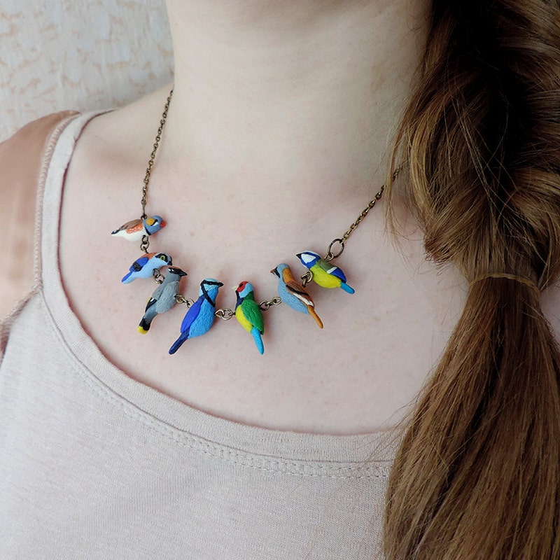 Bird Necklace - Etsy