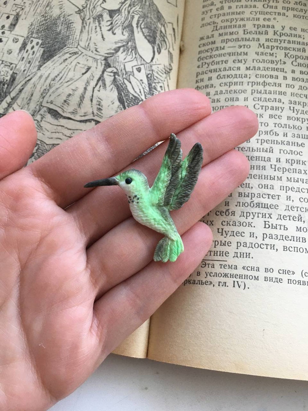 Hummingbird Brooch Jewelry From Polymer Clay - Etsy