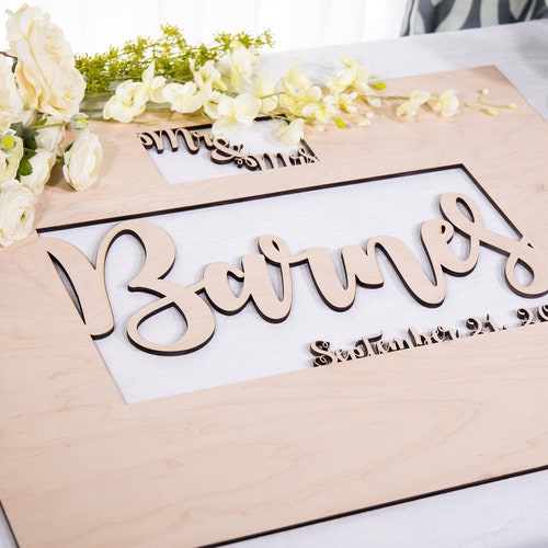 Wedding Guest Book Alternative 3D Guest Book Sign for | Etsy