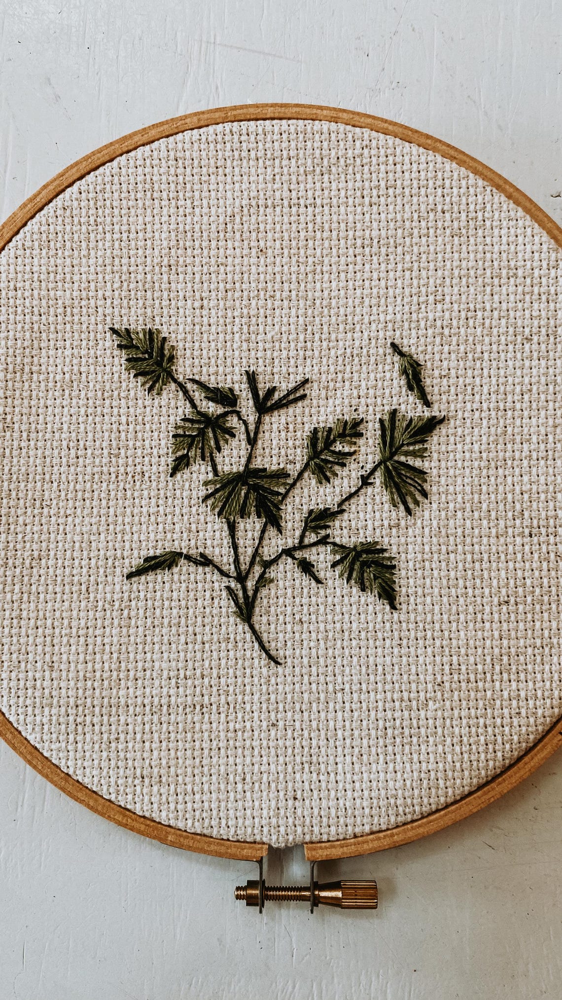 Handmade Embroidered Plant Art - 6" Hoop - Green Wall Decor - Etsy