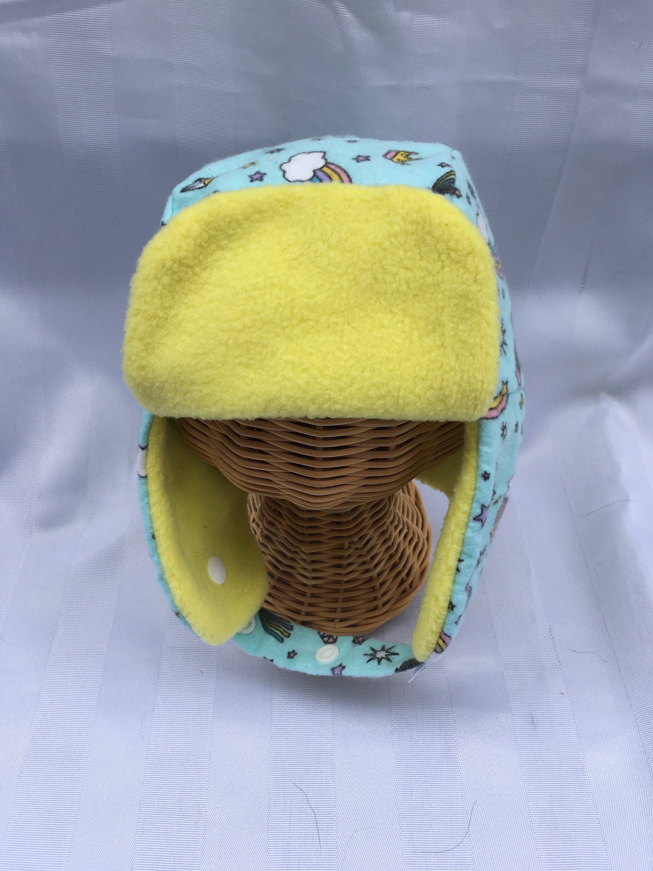 Rainbows/yellow Kids Ear Flap Trapper Hat - Etsy