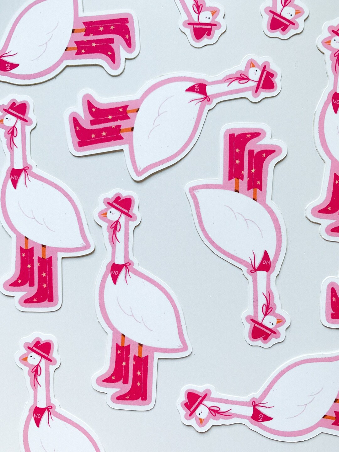 Sticker Goose With Cowboy Boots, Scarf and Hat - Etsy