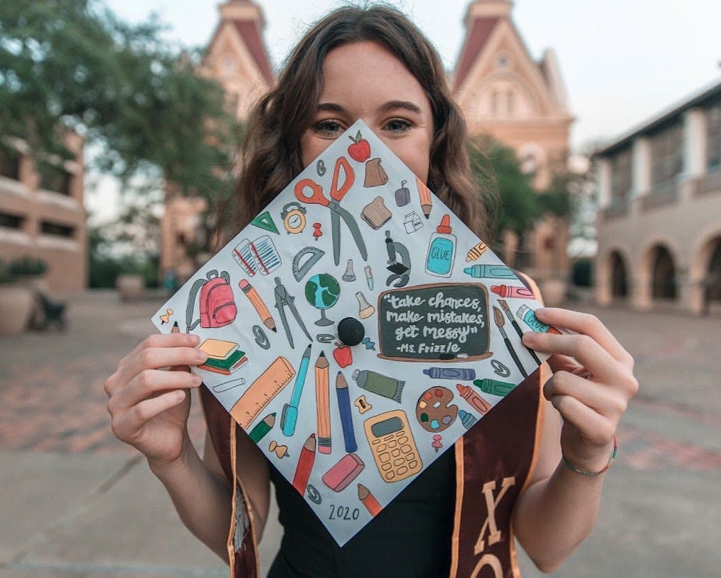 Graduation Cap - Hand Painted - Etsy