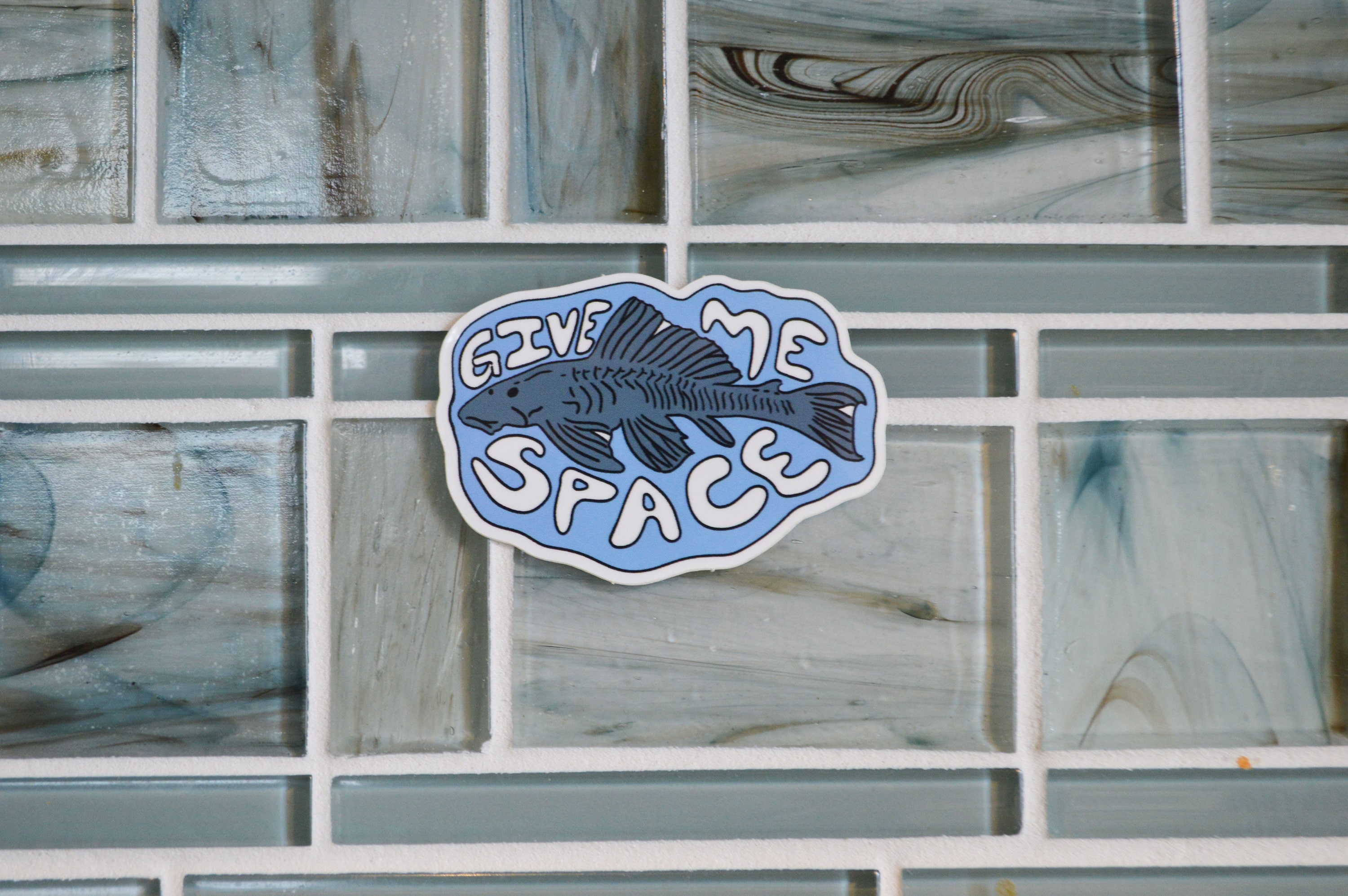 NEW SIZE - Give Me Space Pleco Sticker, Large - Etsy
