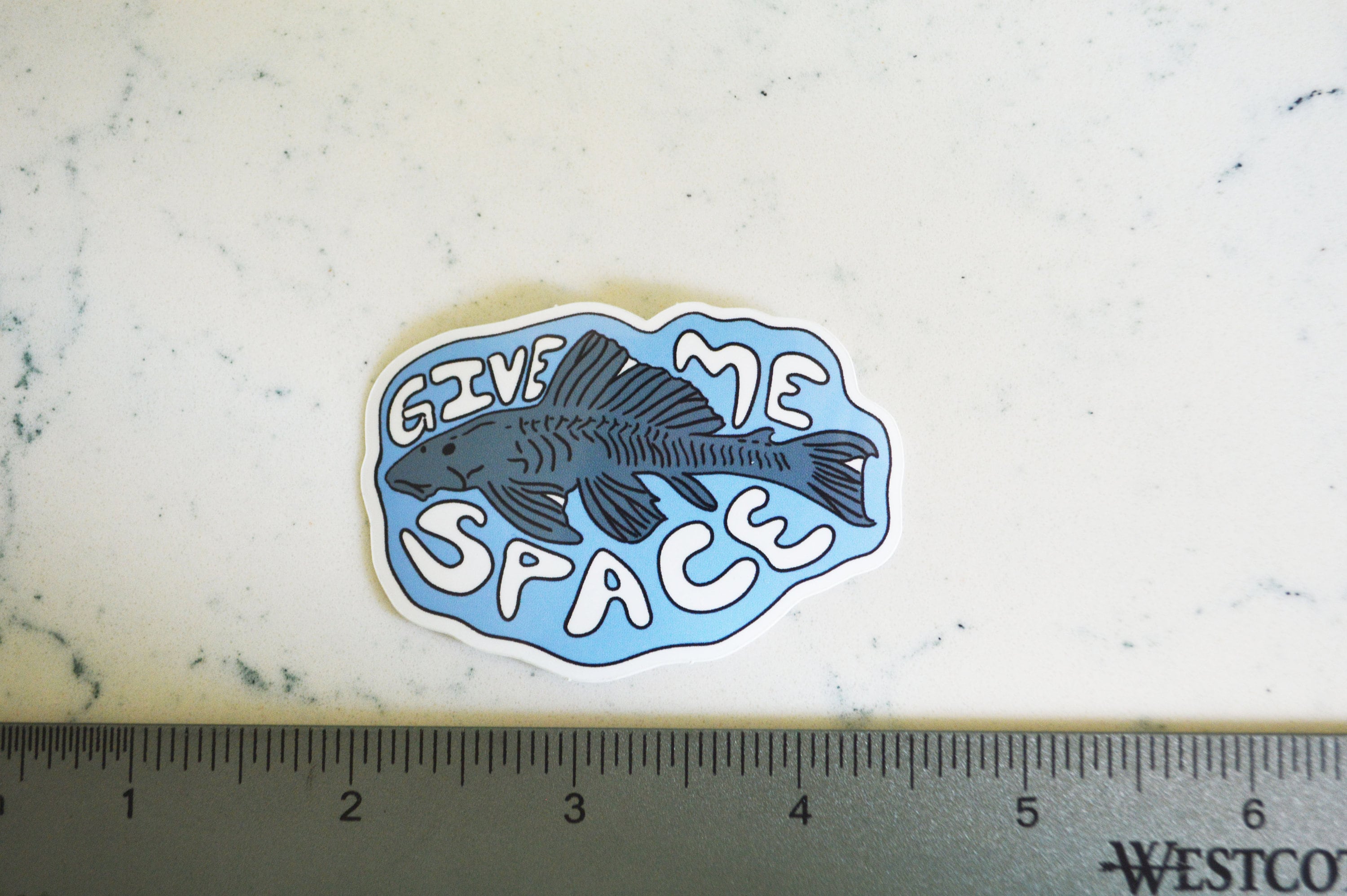 NEW SIZE - Give Me Space Pleco Sticker, Large - Etsy