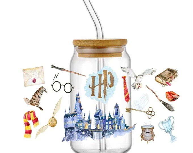 Harry Potter Libbey 16oz UV DTF Glass Can Wrap - Etsy