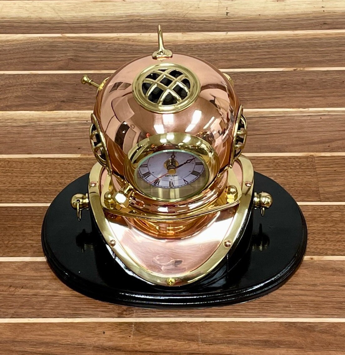 Copper and Brass Mark V Morse US Navy Diving Helmet Clock - Etsy