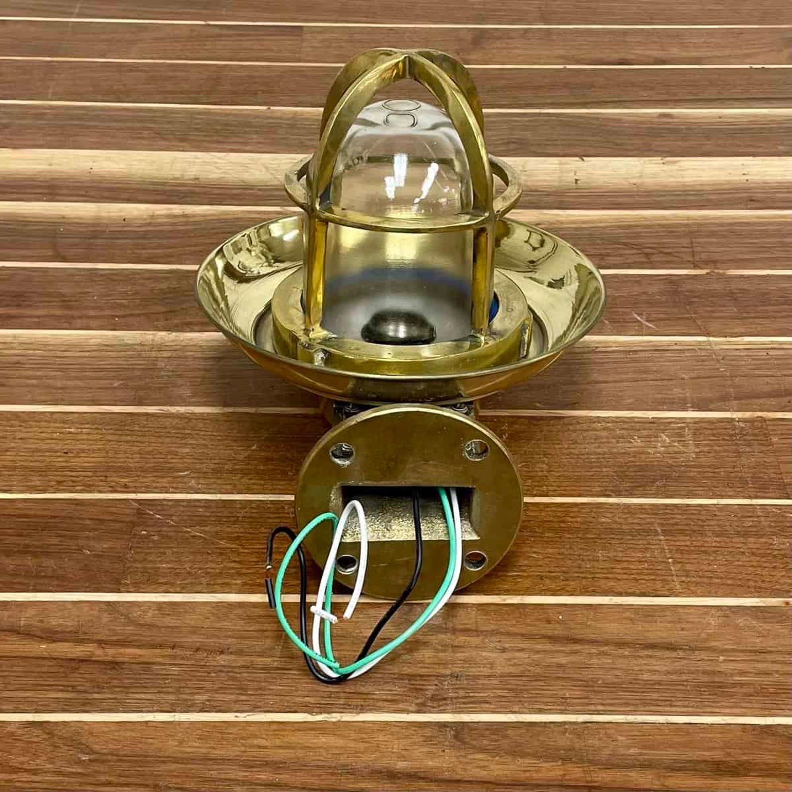 Brass Wall Sconce With Decorative Rain Cap - Etsy