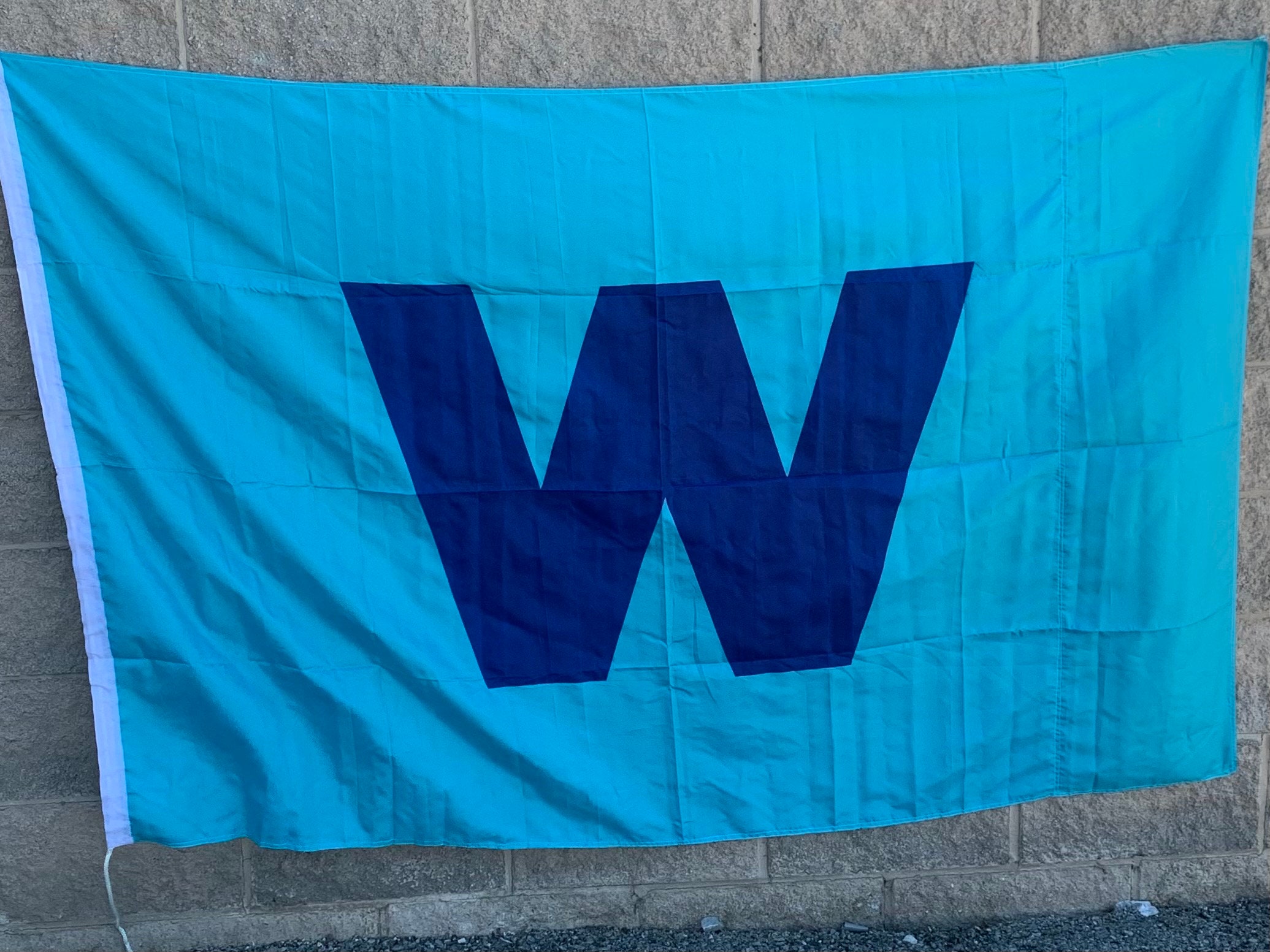 Light Blue Flag With Large W - Etsy.de