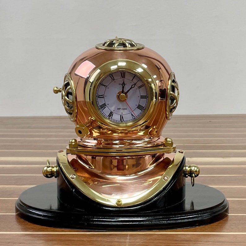 Copper and Brass Mark V Morse US Navy Diving Helmet Clock - Etsy