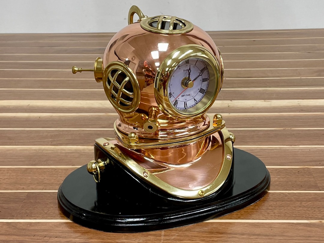 Copper and Brass Mark V Morse US Navy Diving Helmet Clock - Etsy