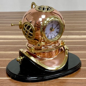 Copper and Brass Mark V Morse US Navy Diving Helmet Clock - Etsy