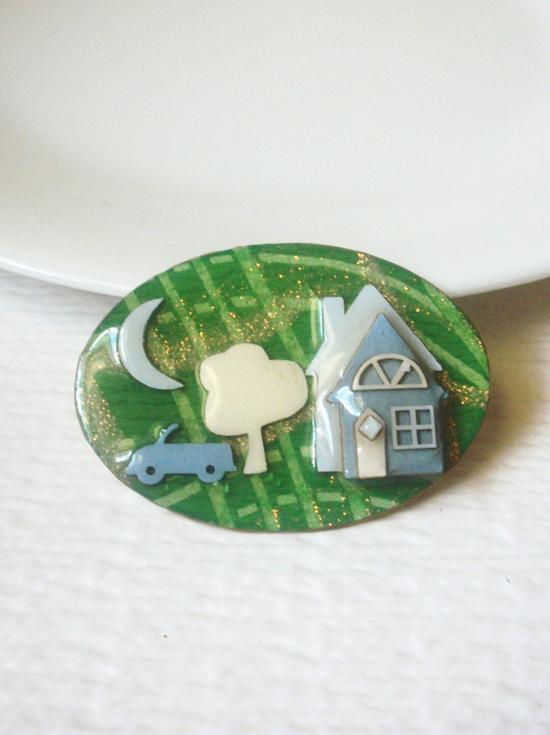 Vintage Lucinda House Pins Blue Cottage House Pins by Lucinda 102420 - Etsy