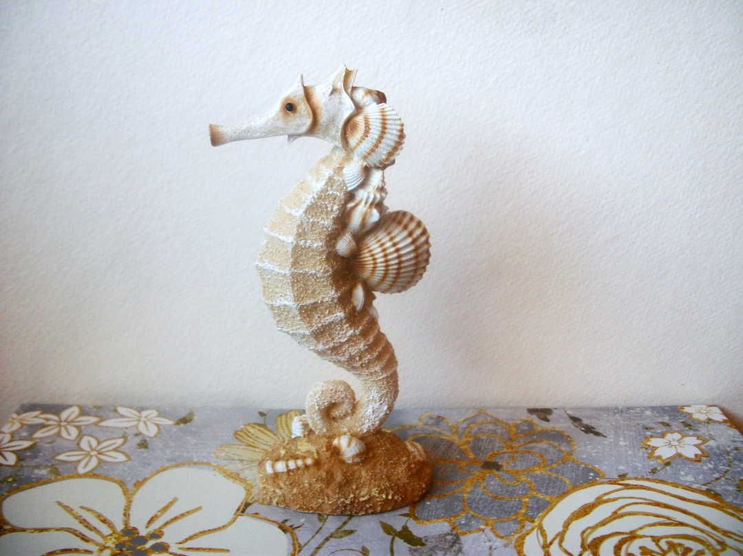 Vintage Seahorse, Unmarked Ocean Figurine, Bookcase Decor, Bedside ...