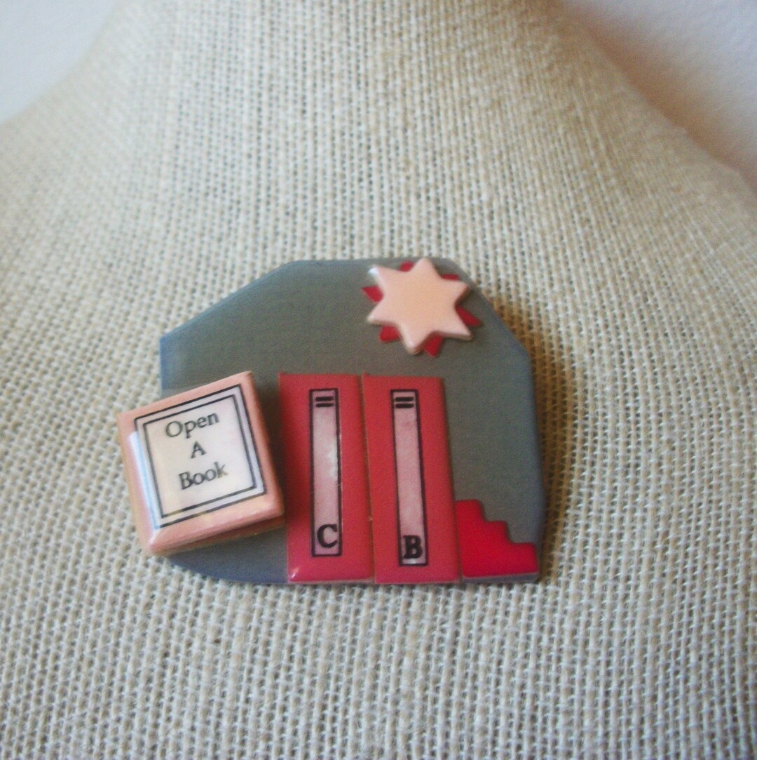 Vintage Jewelry, Signed LUCINDA Book Pins Open A Book Brooch Pin 43017 ...