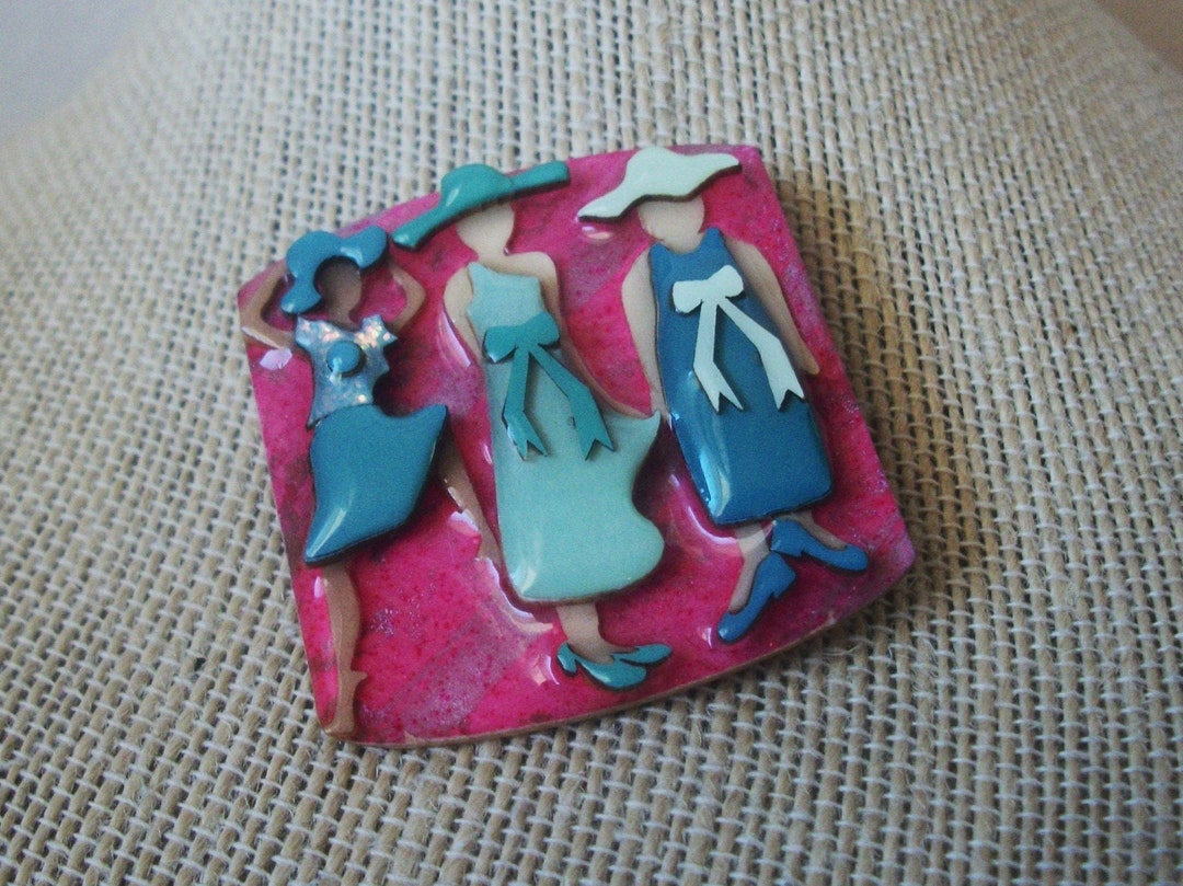 Vintage Lucinda Woman Pins Friends Forever Pins by Lucinda 110520 - Etsy