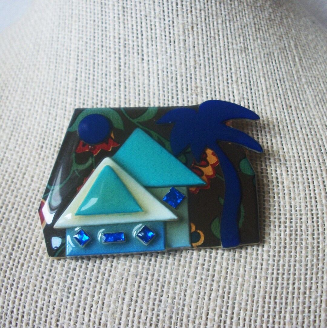 Vintage Lucinda House Pins, Dark Night, Palm Tree, Windy Night, Lucinda ...