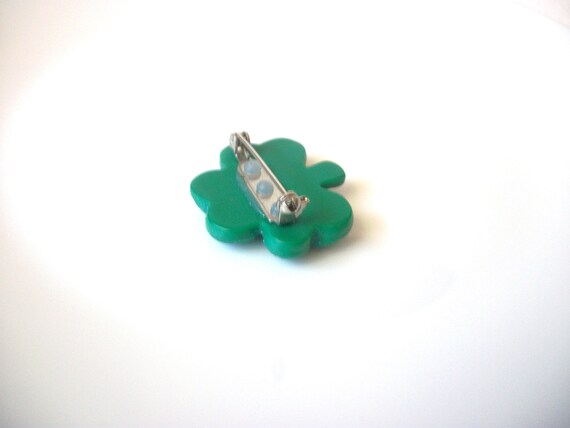Vintage 1950s Old Plastic Shamrock Brooch Pin 120920 … - Gem
