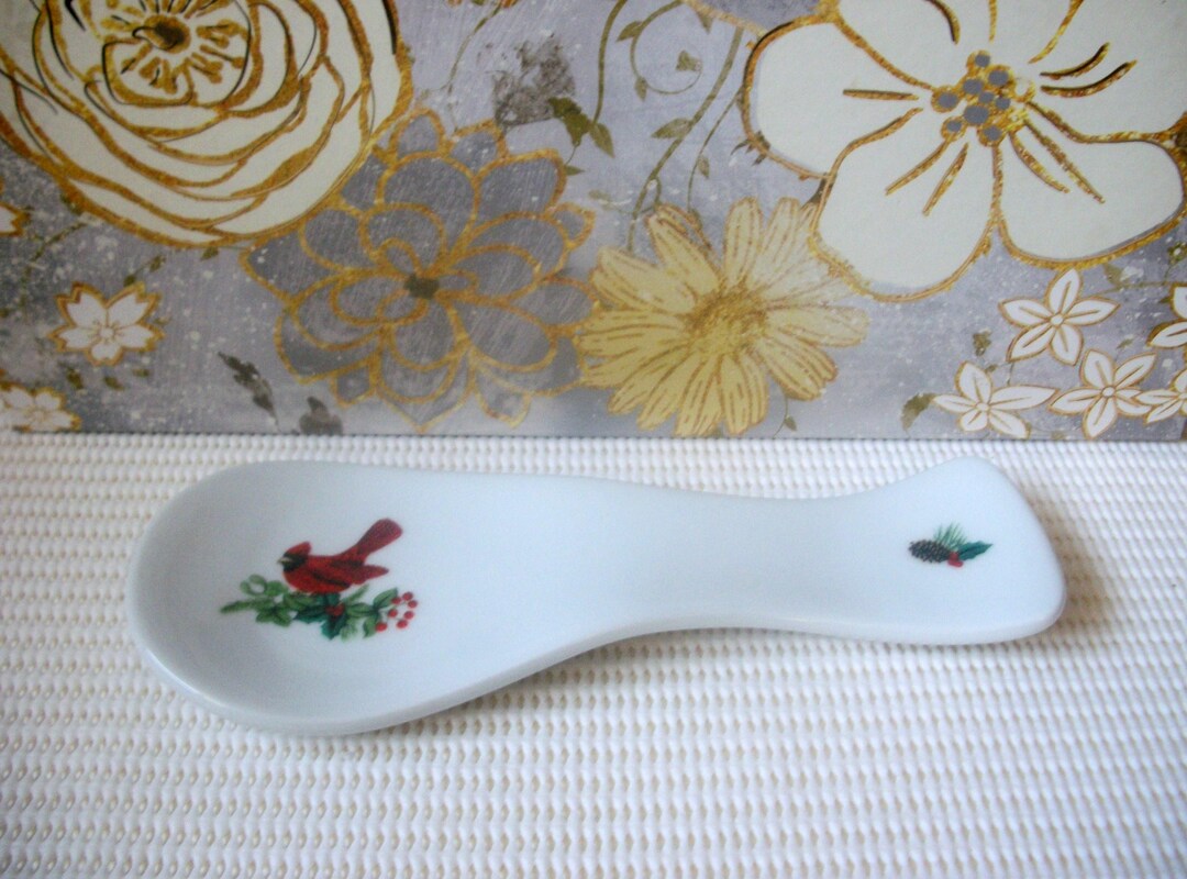 Vintage Royal Norfolk Porcelain Cardinal Spoon Rest C300 - Etsy