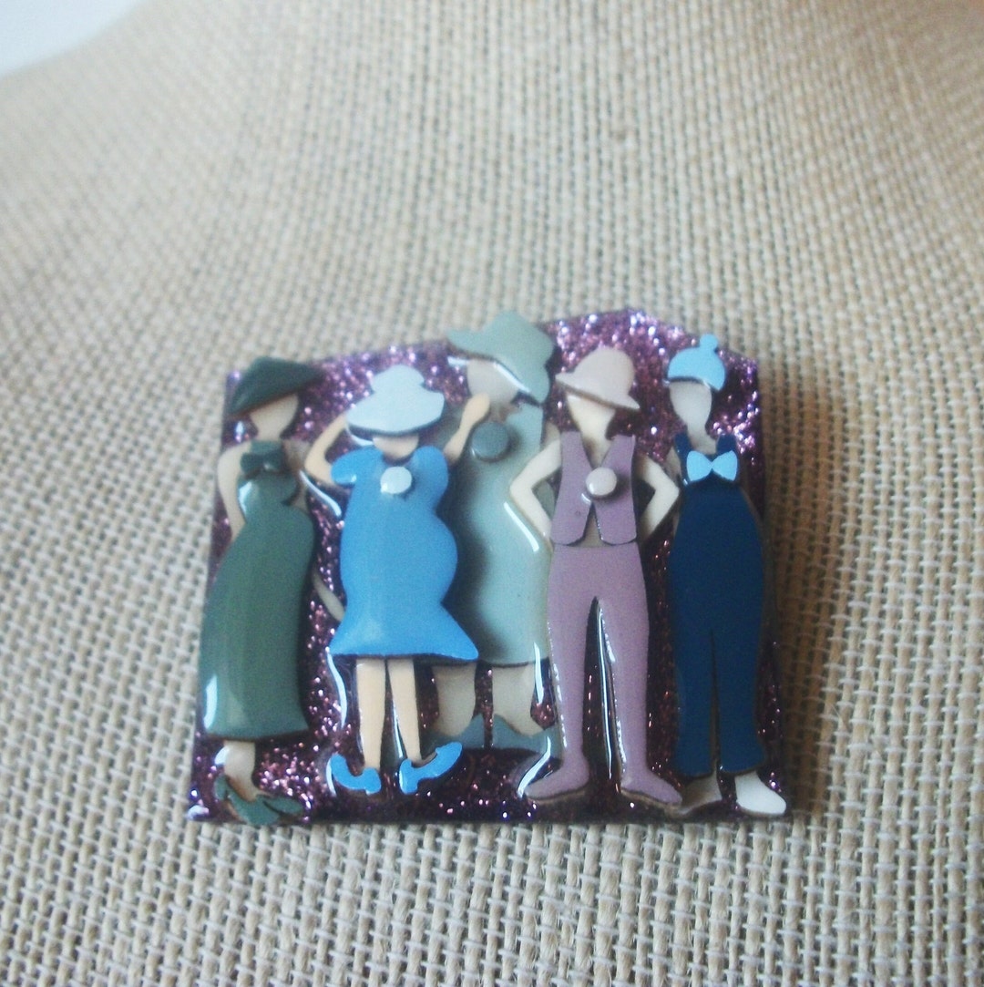 Vintage Lucinda Woman Pins, Friends for Life Celebrating Sharing, Pins ...