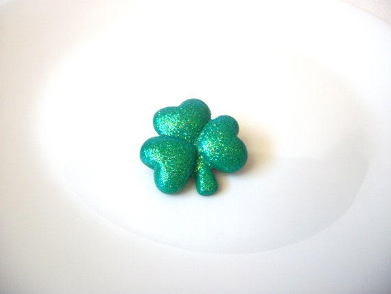 Vintage 1950s Old Plastic Shamrock Brooch Pin 120920 … - Gem