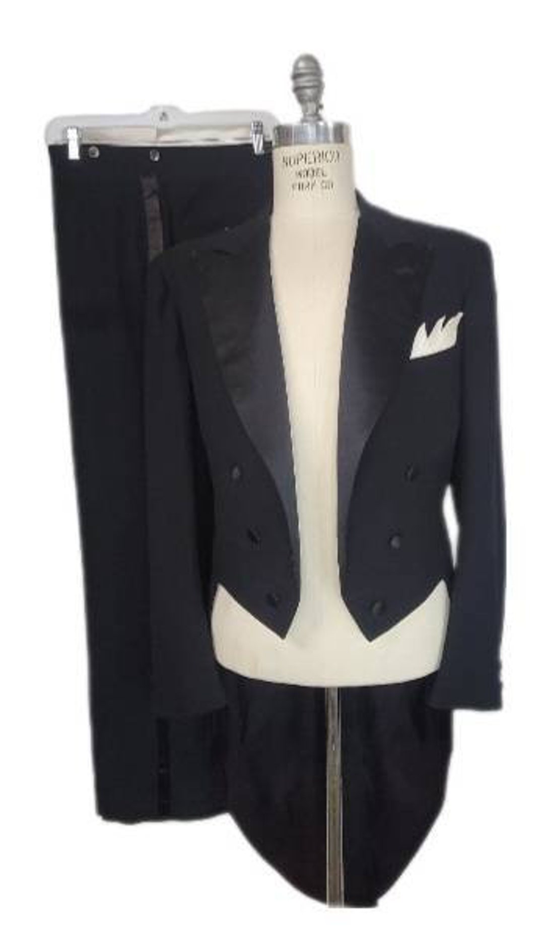 Vintage Mens Black Formal Tails Brooks Brothers New York Must See - Etsy