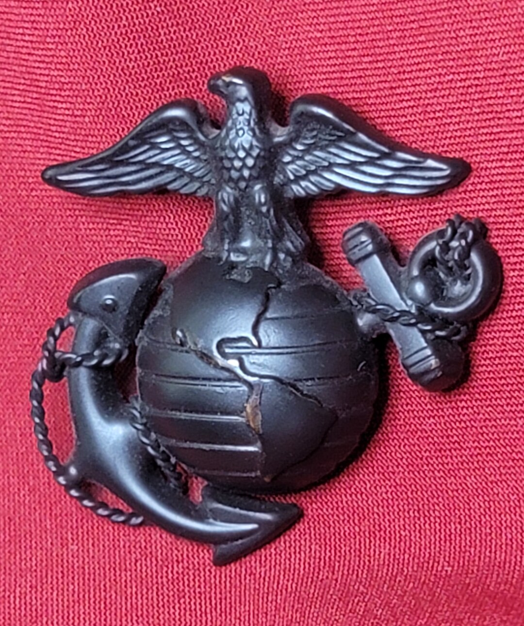 Vintage ~ USMC ~ EGA ~ Hat ~ Device ~ Officers ~ Sterling ~ Must See ...